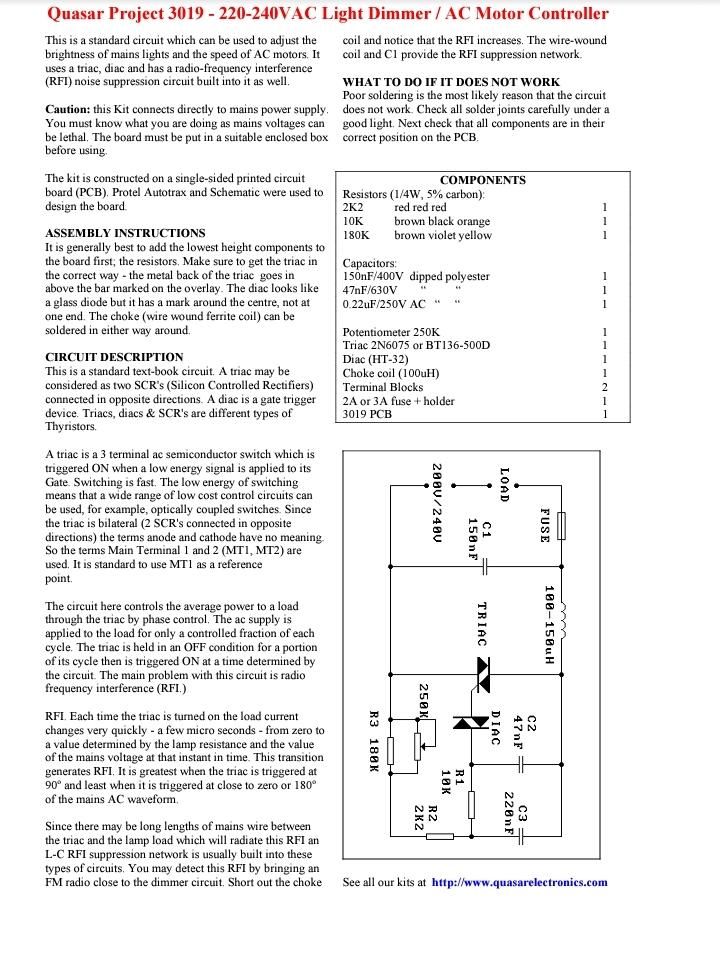Kenwood Chef A902 A904 AC Motor Speed Control Module : 12 Steps ...