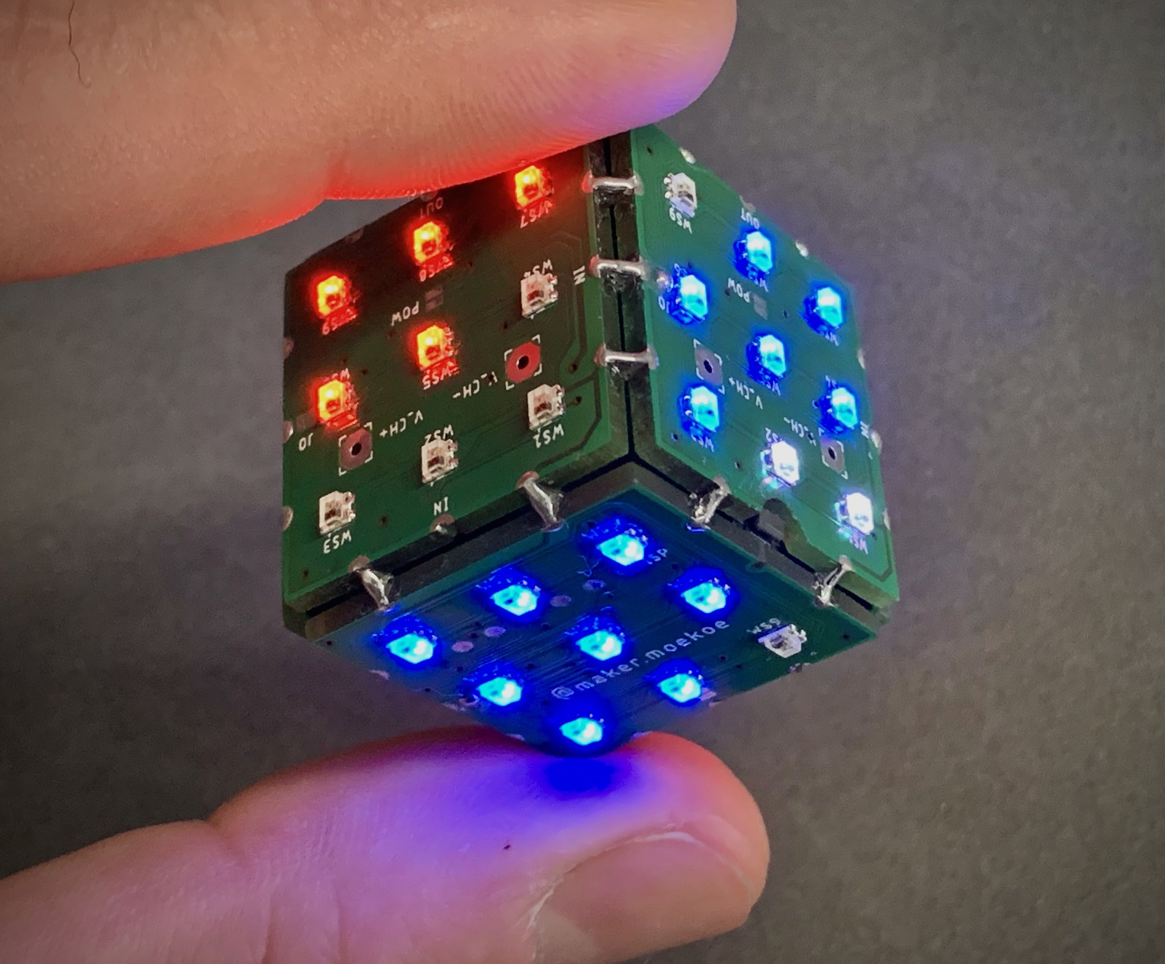 Six Sided PCB LED Dice With WIFI & Gyroscope - PIKOCUBE : 7 Steps (with ...