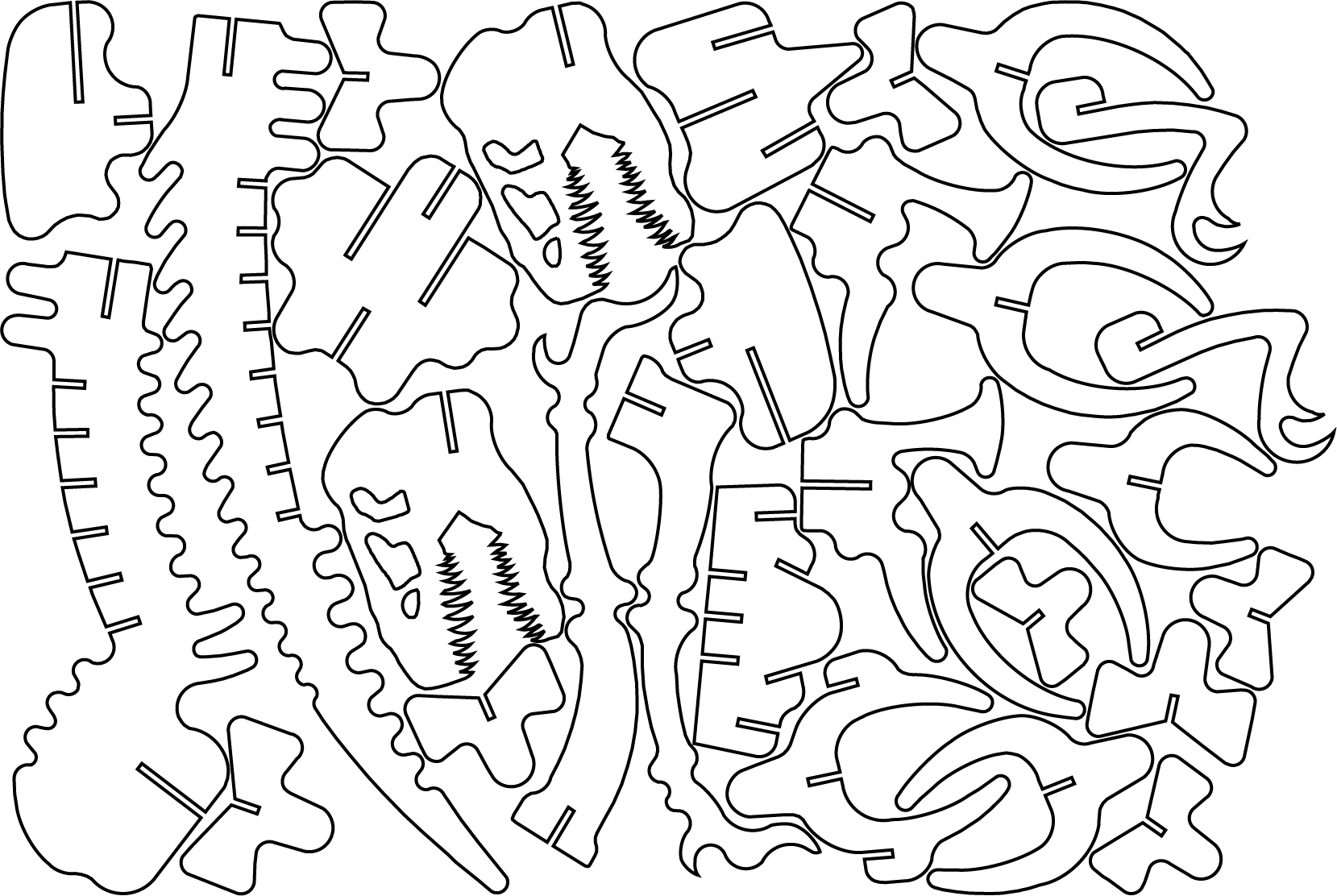 A Nearly Invisible Tyrannosaurus Rex Made on a Laser Cutter : 4 Steps ...