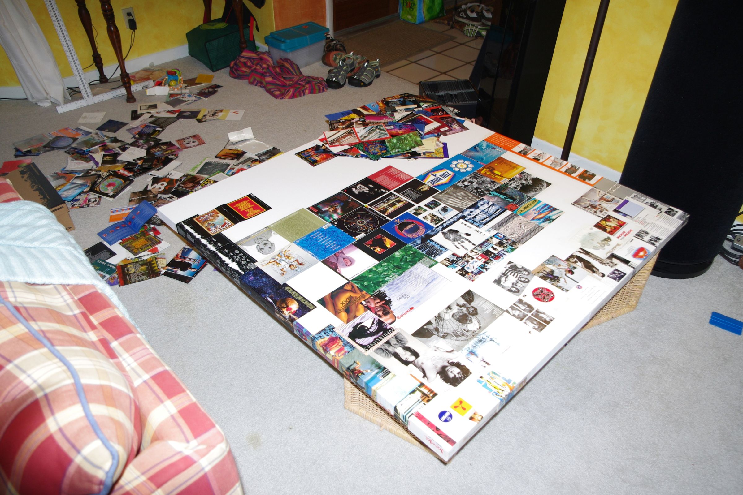 Repurpose CD Album Cover Art in Giant Wall Collage. - Instructables