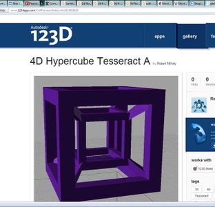 3d 4-Dimensional Tesseract Hypercube Model a TJT3/6 : 9 Steps (with ...