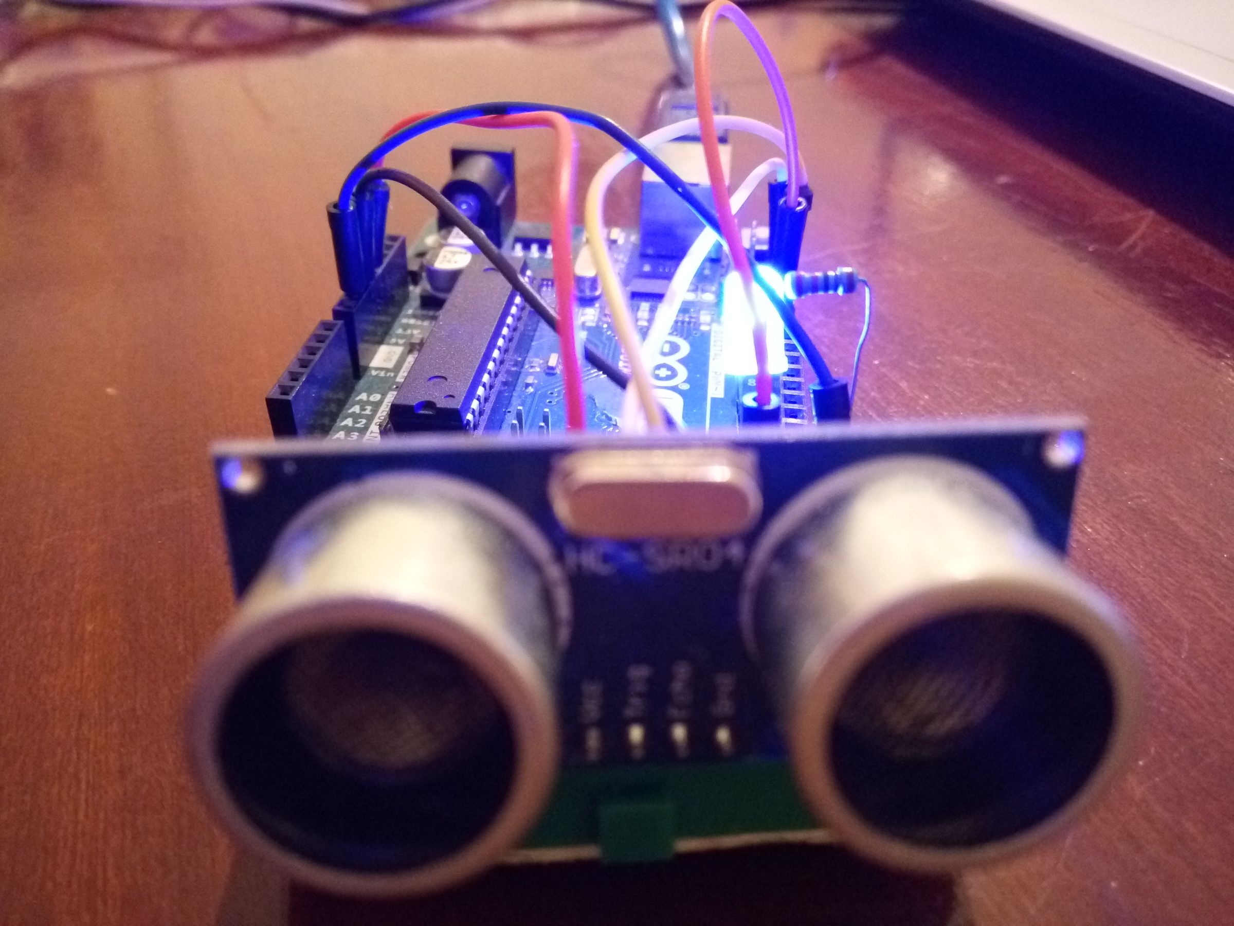 Simple Project With the Ultrasonic Sensor (HC-SR04) +LED -Arduino ...