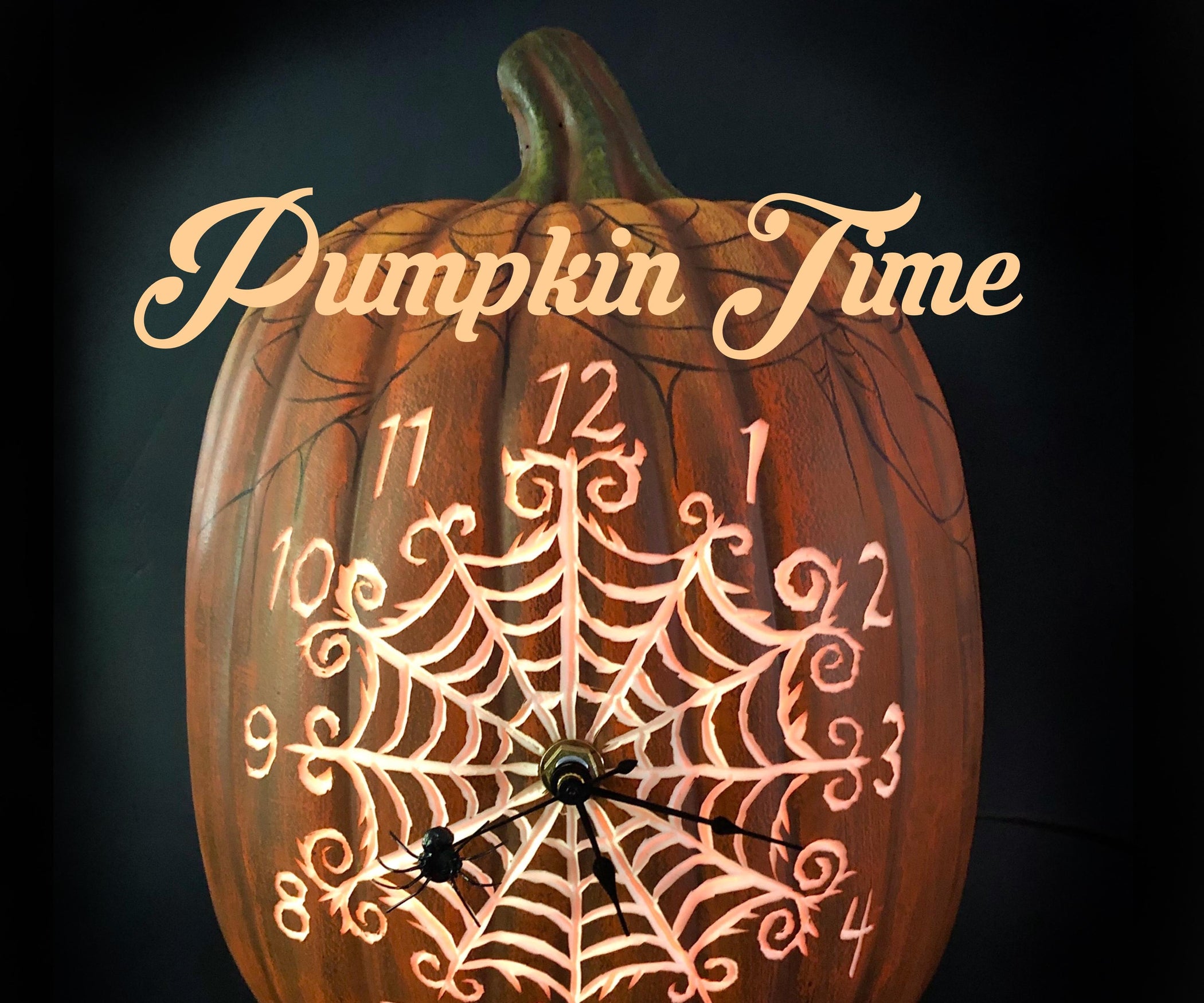 Pumpkin Spider Web Clock : 6 Steps (with Pictures) - Instructables