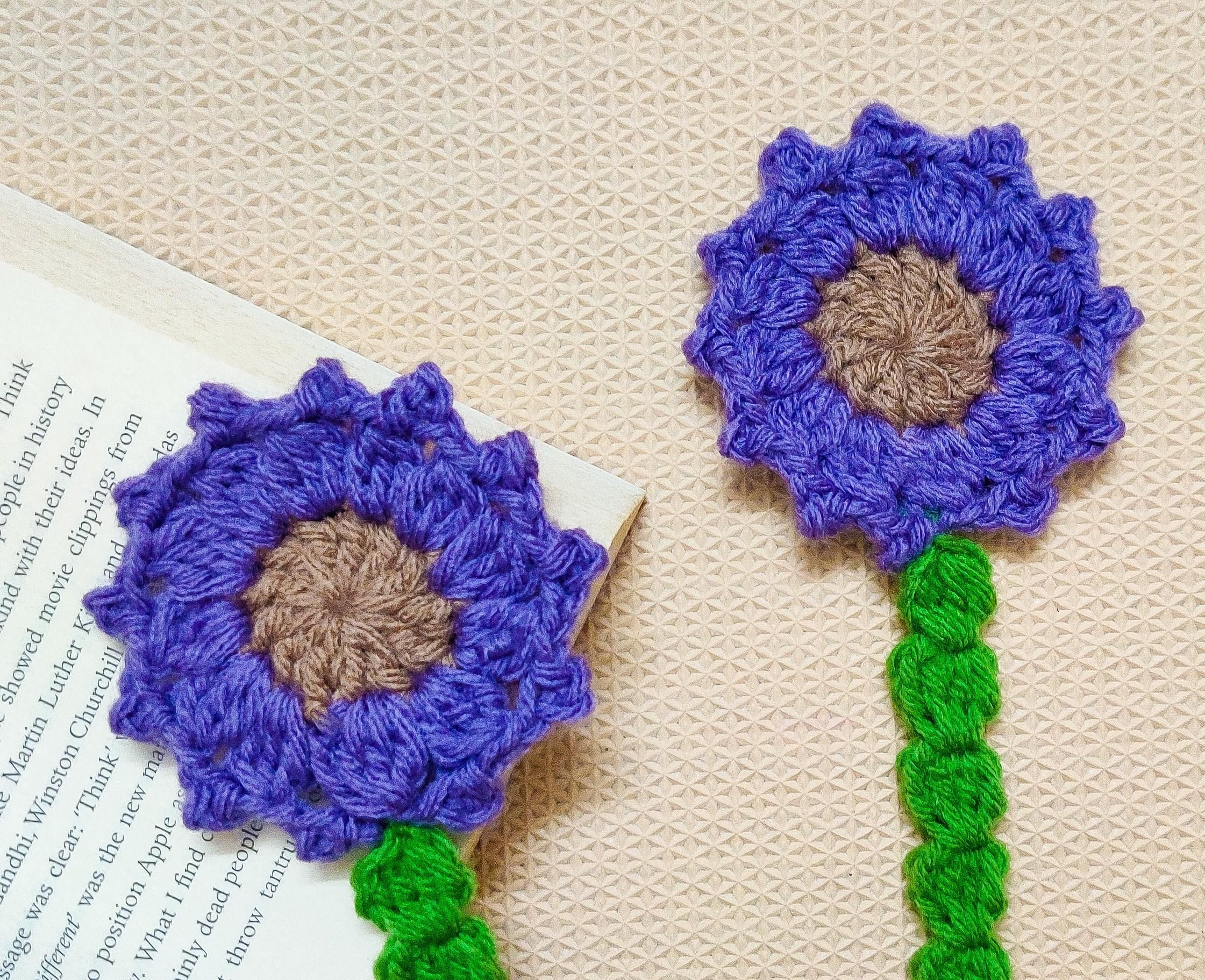 Quick and Easy Crochet Flower Bookmark : 4 Steps (with Pictures ...