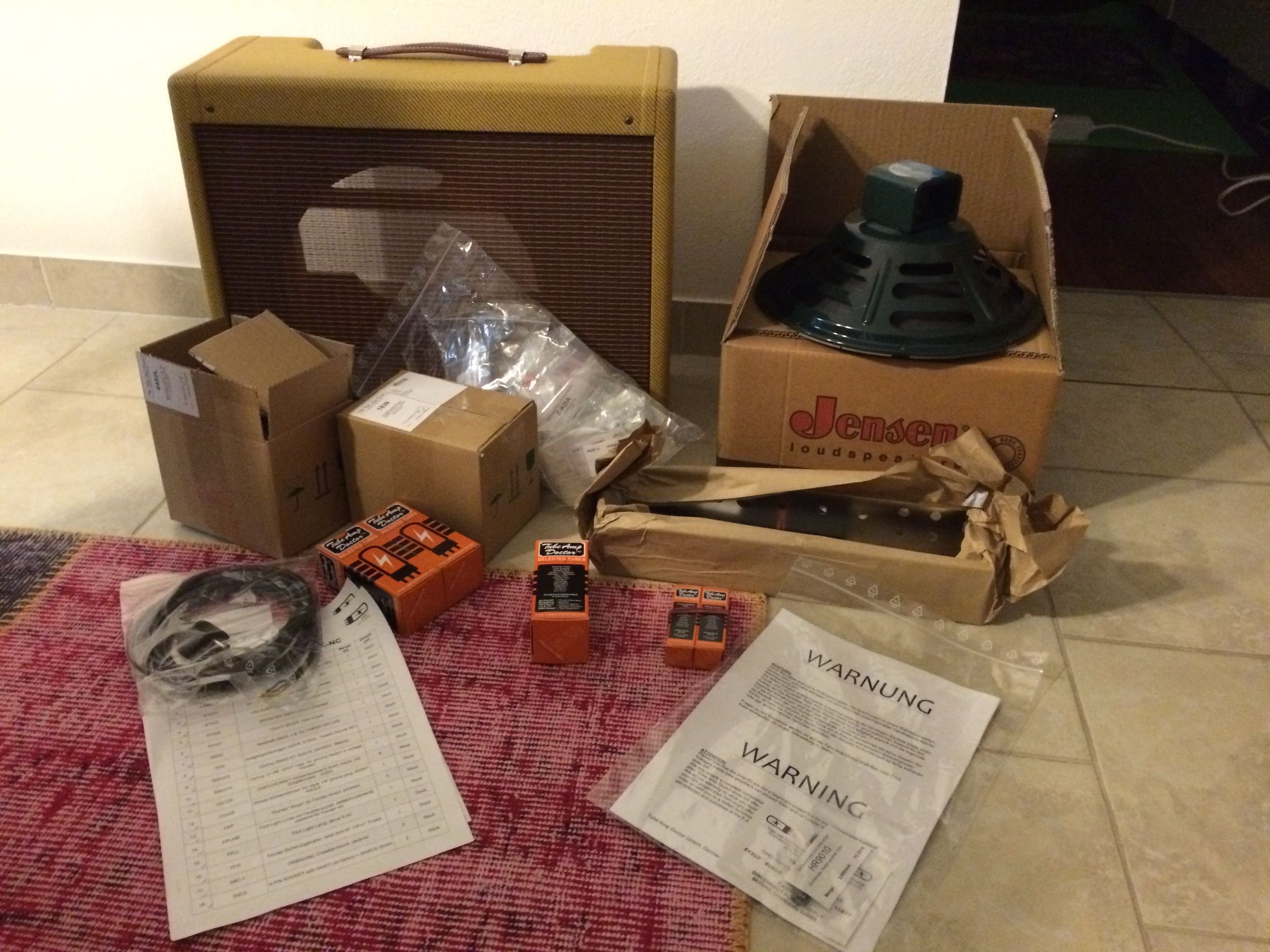 Fender Tweed Deluxe 5e3 Clone Build Based on TAD Tweed Deluxe Kit : 18 ...