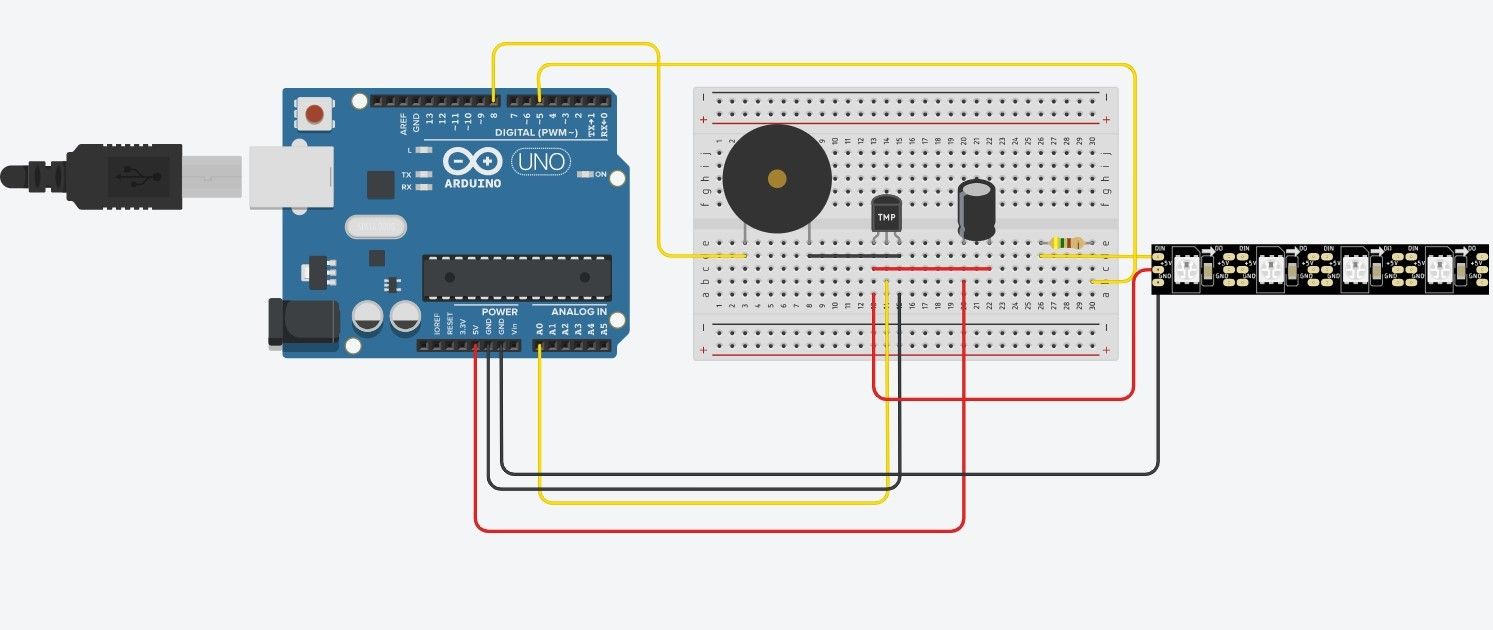 Arduino Buzzer/Light Temperature Alert Sensor Prototype : 12 Steps ...