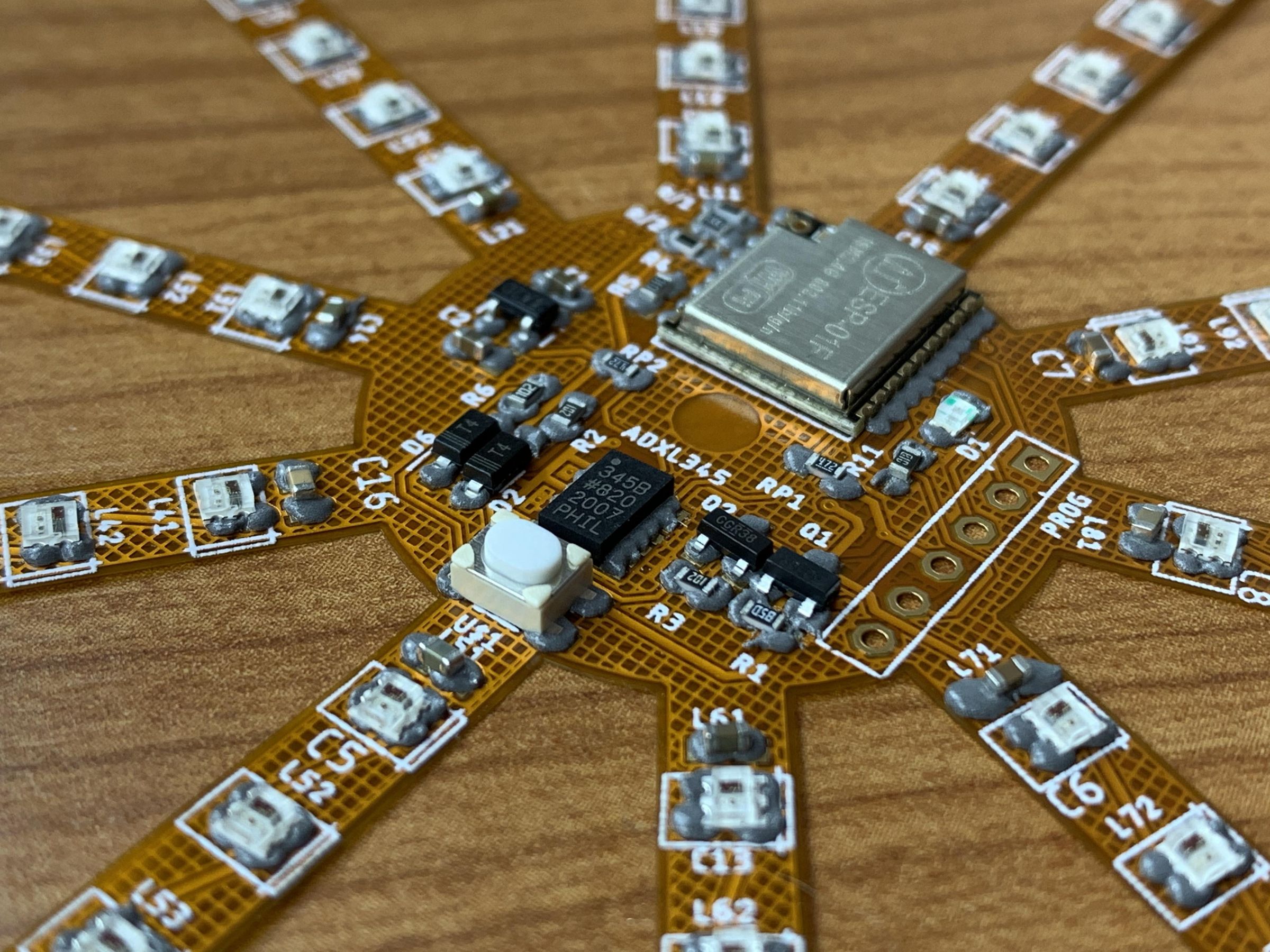 FLEXBALL - a Hundred Pixel Flexible PCB Ball With WiFi : 6 Steps (with ...