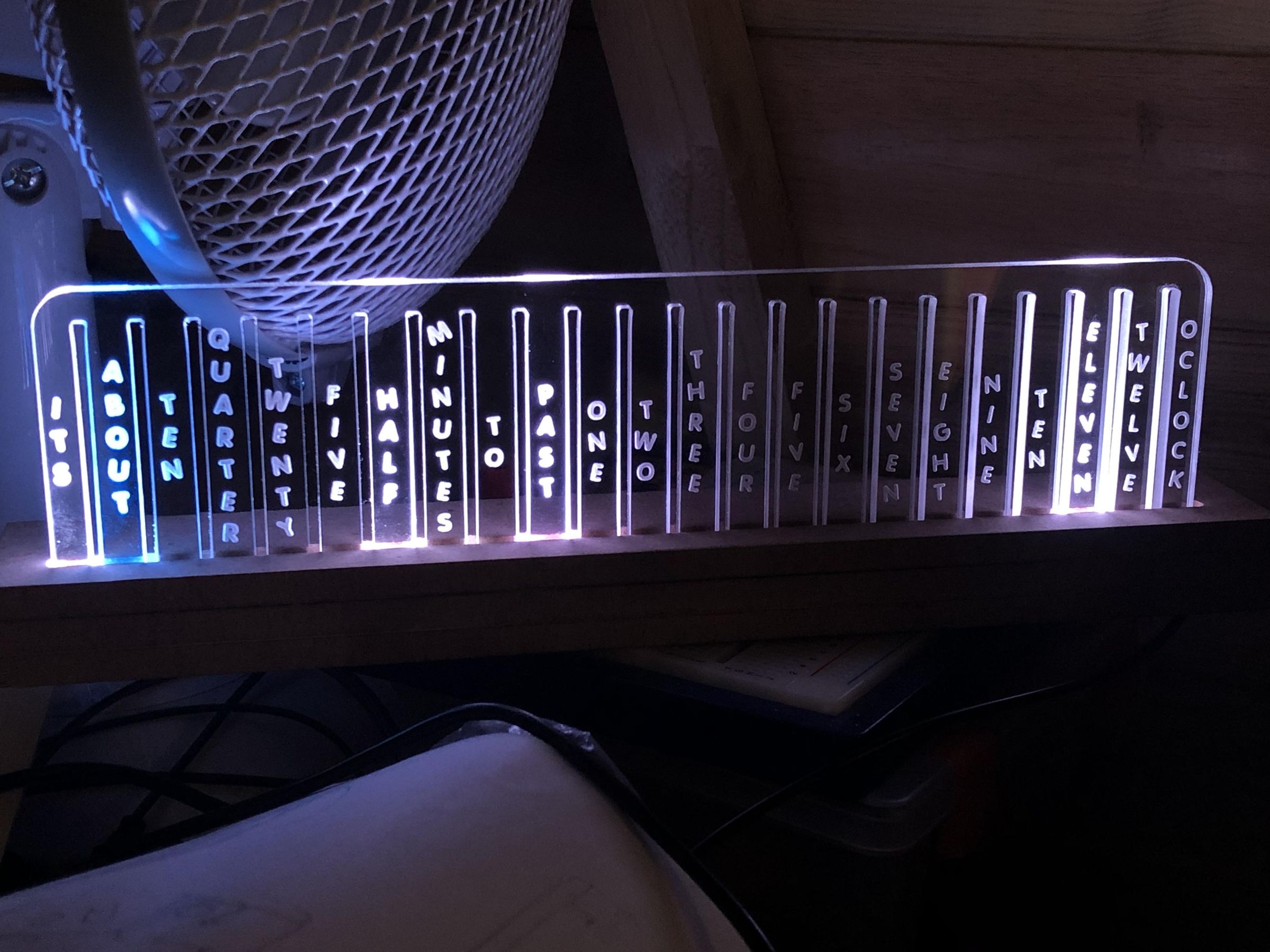 LED Aduino Horizontal Edge Lit Clock WemosD1 : 7 Steps (with Pictures ...