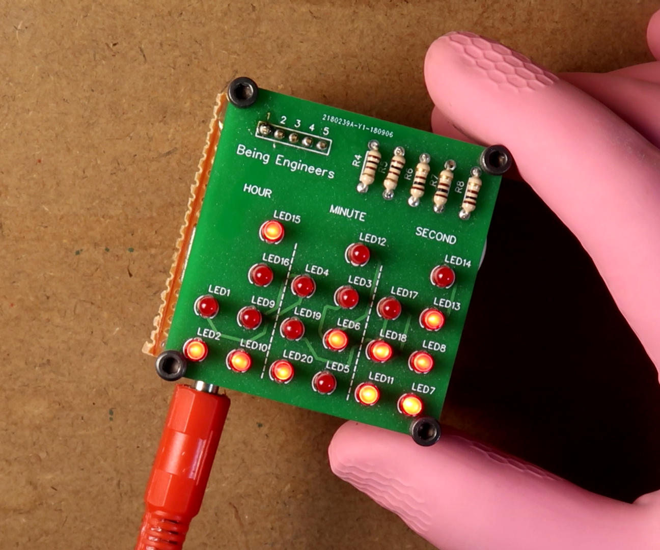 pure binary led wall clock with arduino DIY Project to Discover - FindingDIY