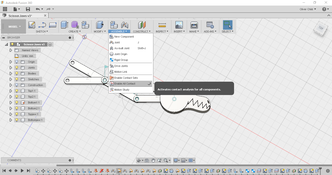Designing Scissor Jaws in Fusion : 11 Steps (with Pictures) - Instructables