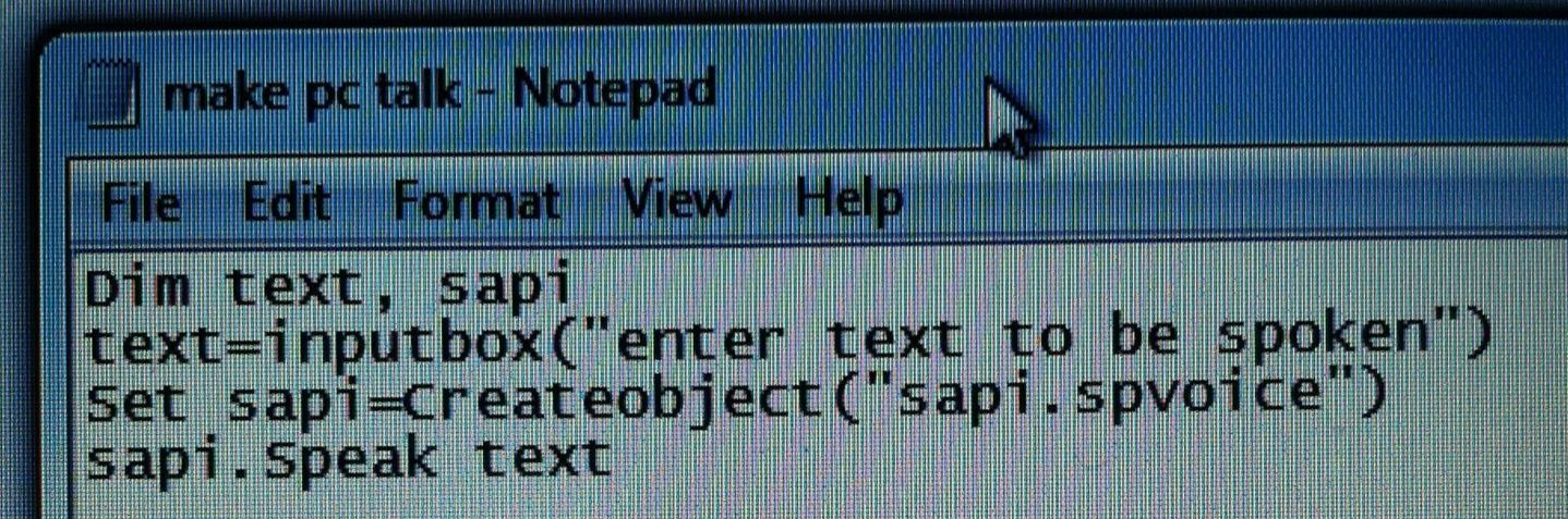 Make Your Computer Talk : 4 Steps - Instructables