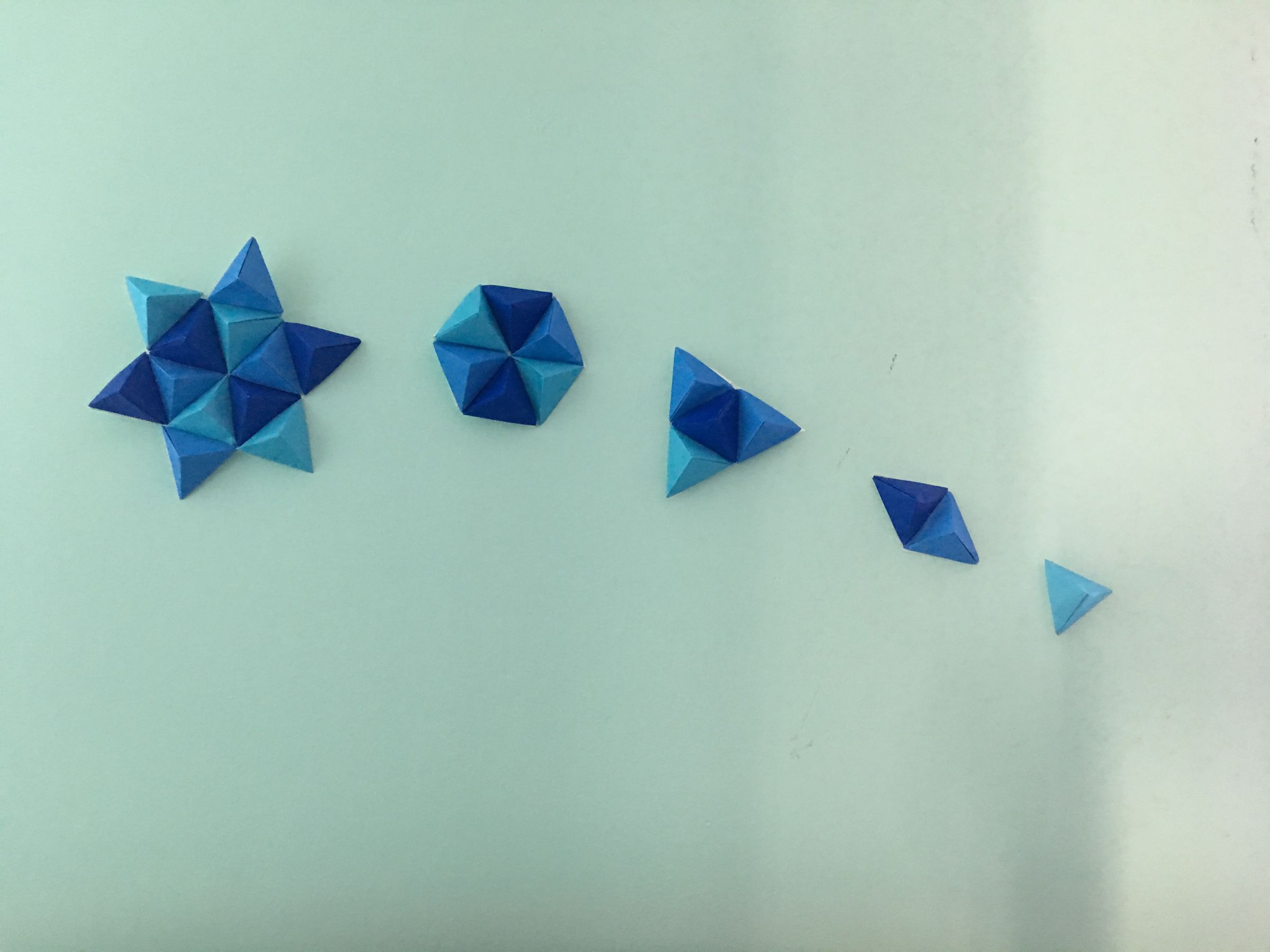 3D Origami Wall Art | Triangle Pixel Art : 6 Steps - Instructables