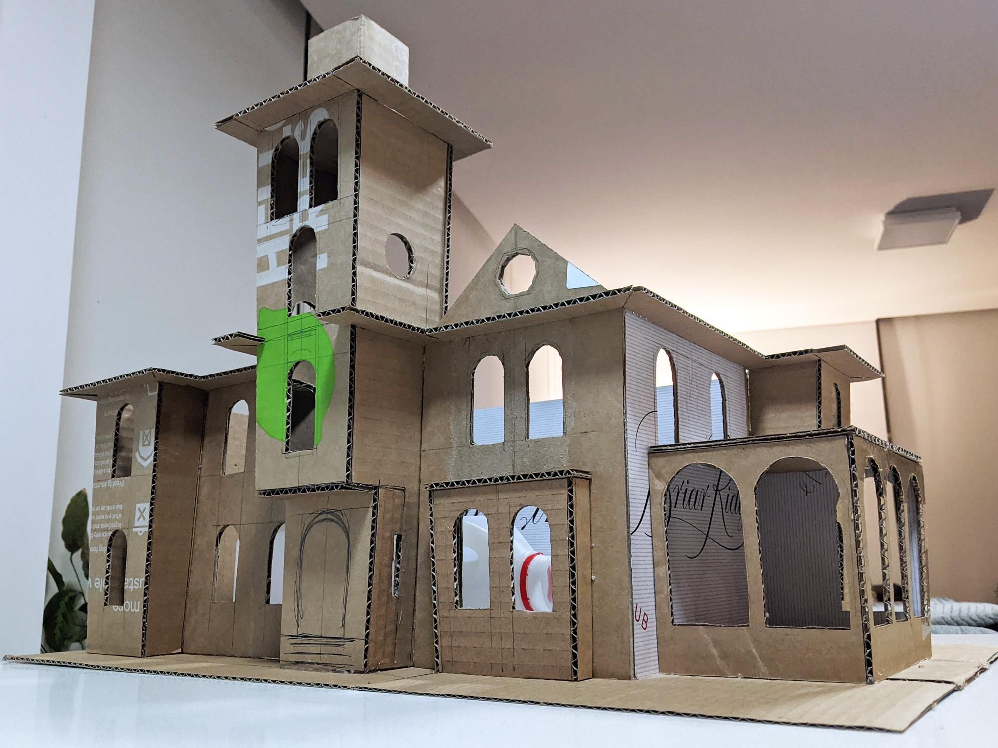 Addams Family Spooky Mansion Cardboard Model - With Lights and Sound ...