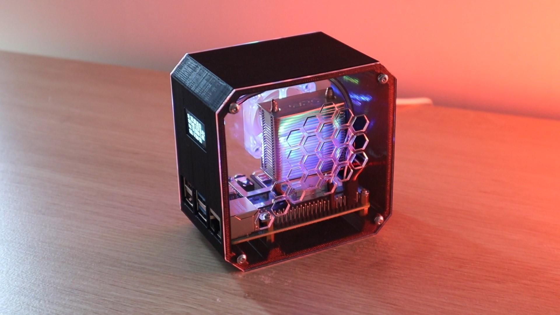 DIY Raspberry Pi Desktop Case With Stats Display : 9 Steps (with ...
