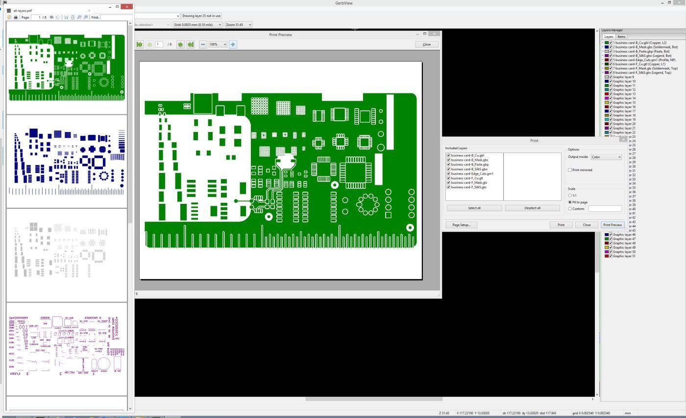 PCB Business Card Ruler With QR and NFC | Trybotics