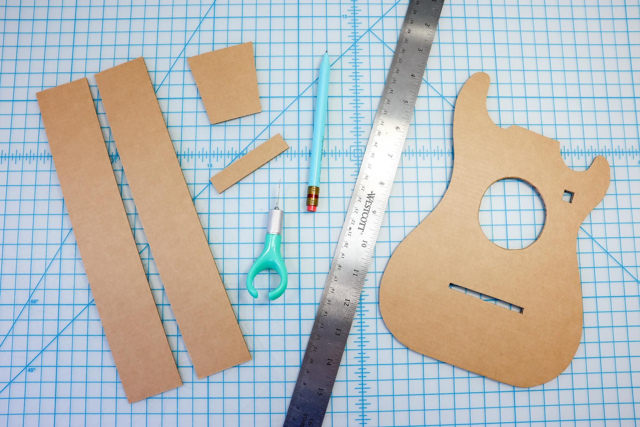 The "Instant Star Guitar": a Cardboard 4-Chord Electric Guitar : 24 ...