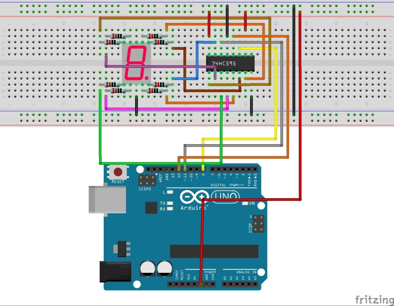 74HC595 With Arduino Uno R3 : 6 Steps - Instructables
