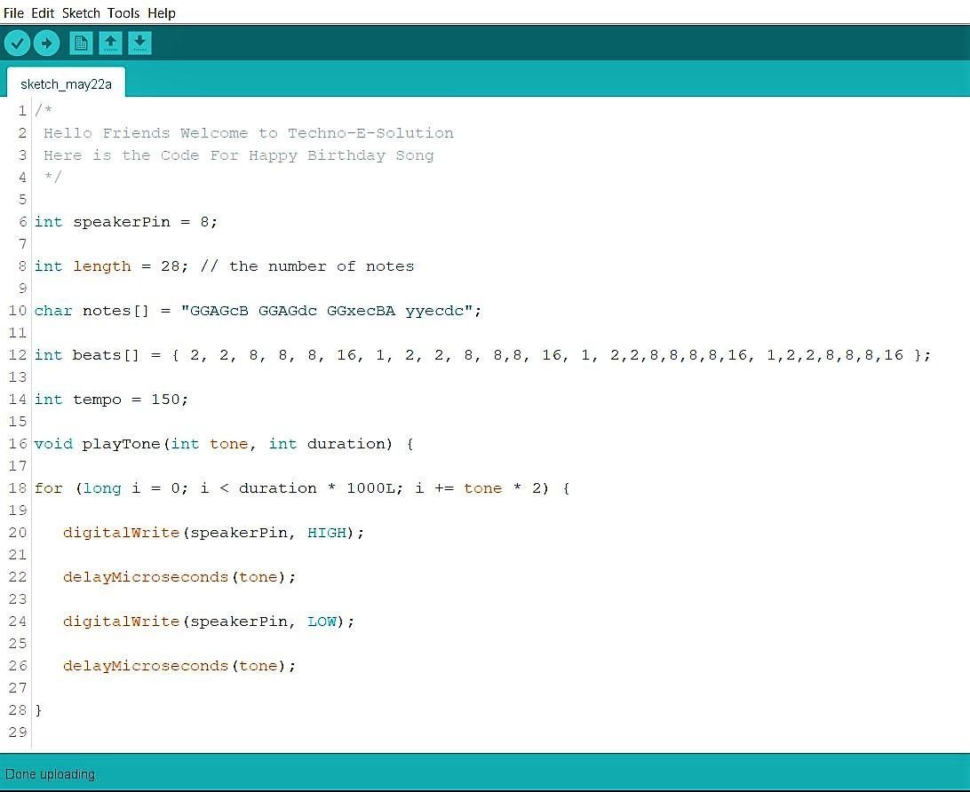 Happy Birthday Song Using Arduino Uno : 5 Steps (with Pictures ...