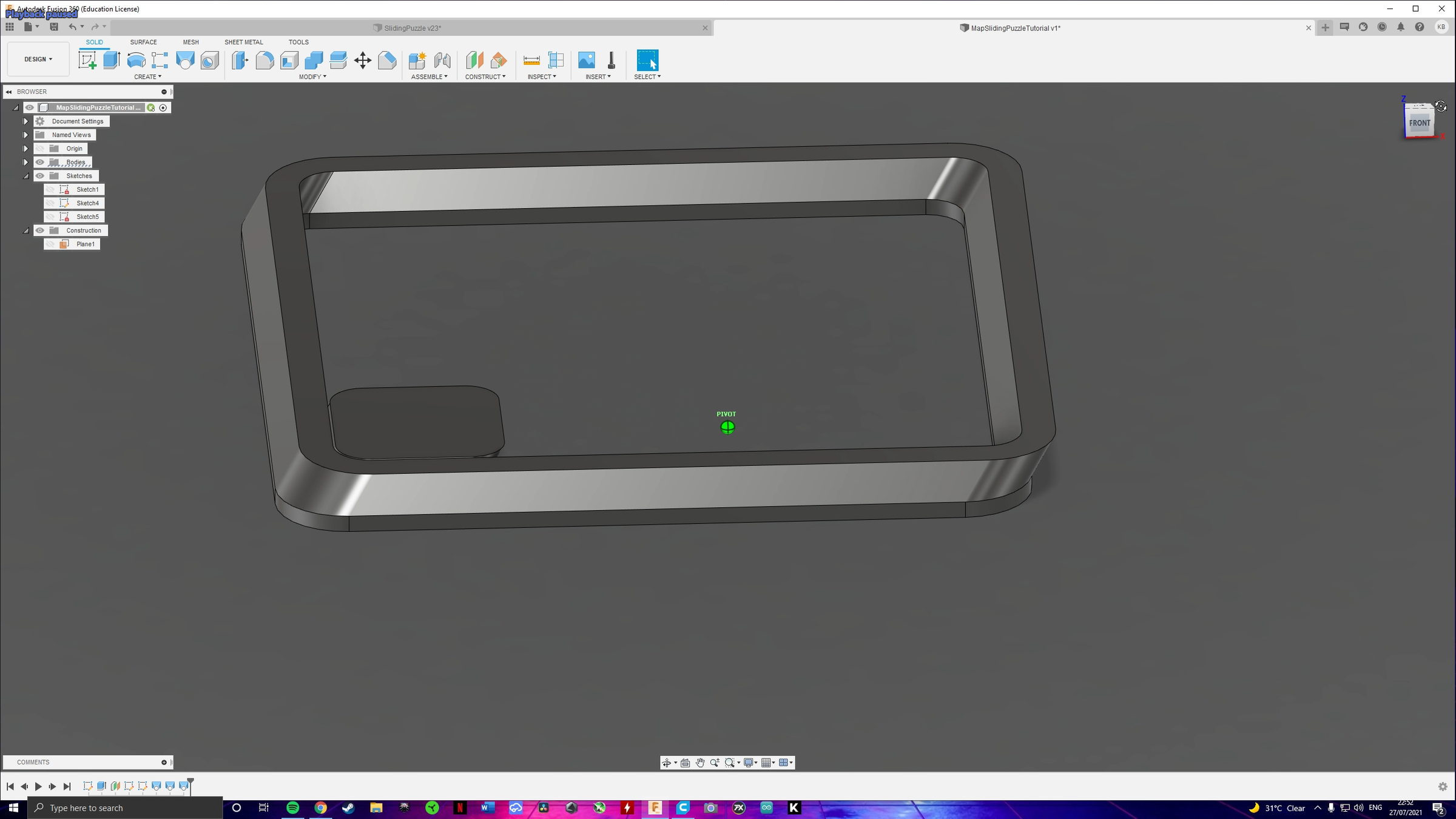 Map Sliding Puzzle 3D Printed - Fusion 360 : 28 Steps (with Pictures ...