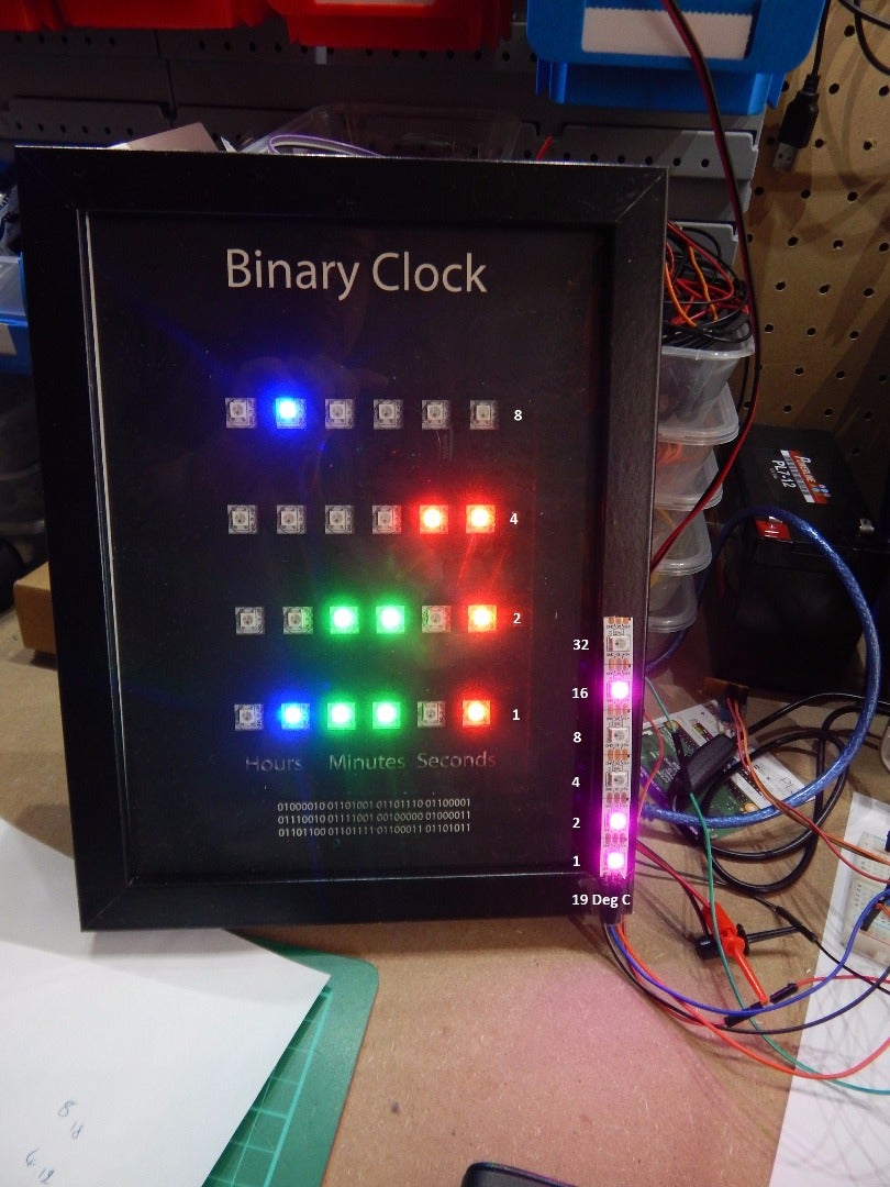 Binary Clock Using Neopixels : 6 Steps (with Pictures) - Instructables