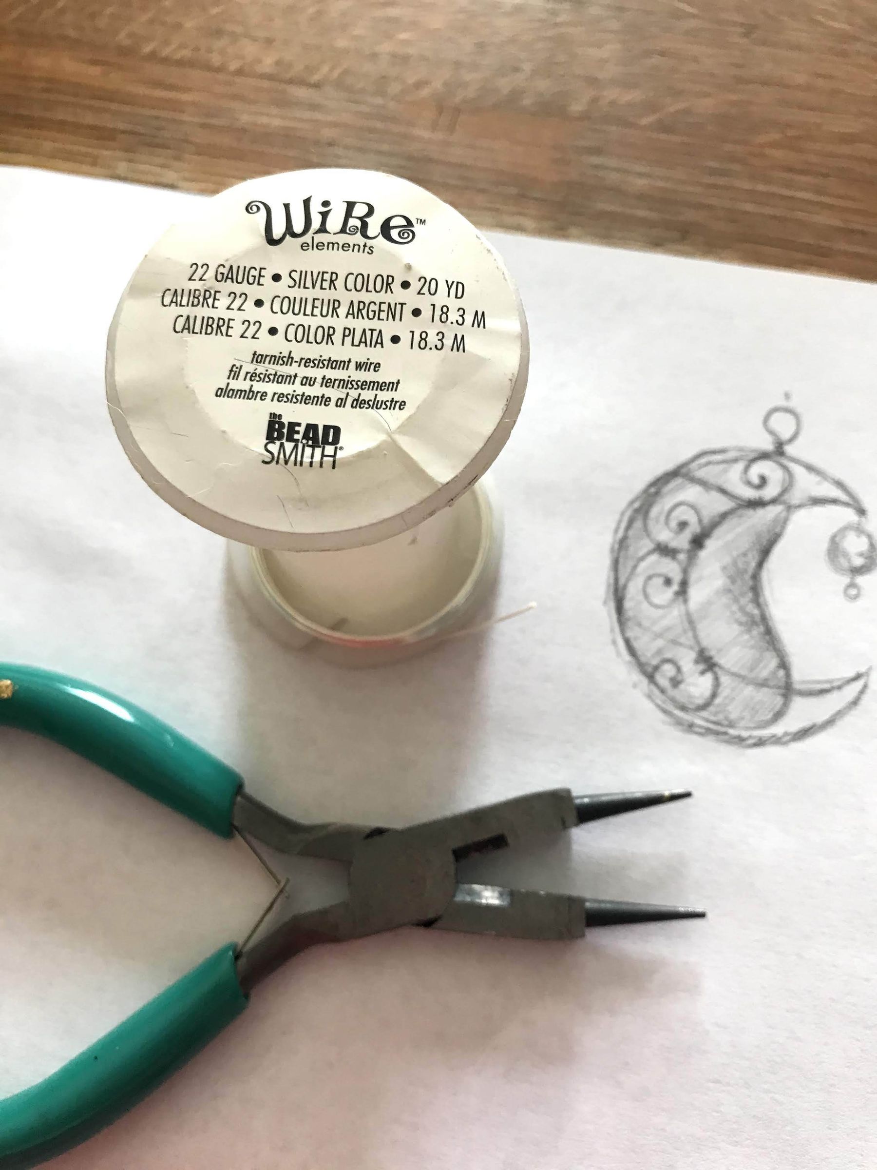 How to Design (and Finish!) a Wire Wrapped Moon Pendant : 8 Steps (with ...