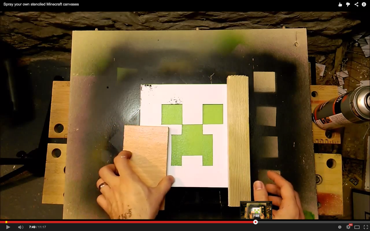 Stencil and Spray Your Own Minecraft Canvases for Cheap! : 5 Steps ...