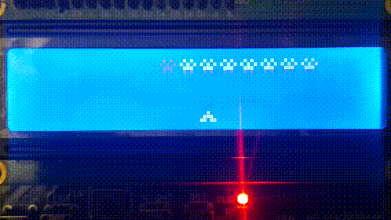 Arduino Powered Space Invaders Like Game on 1602 LCD Character Display ...