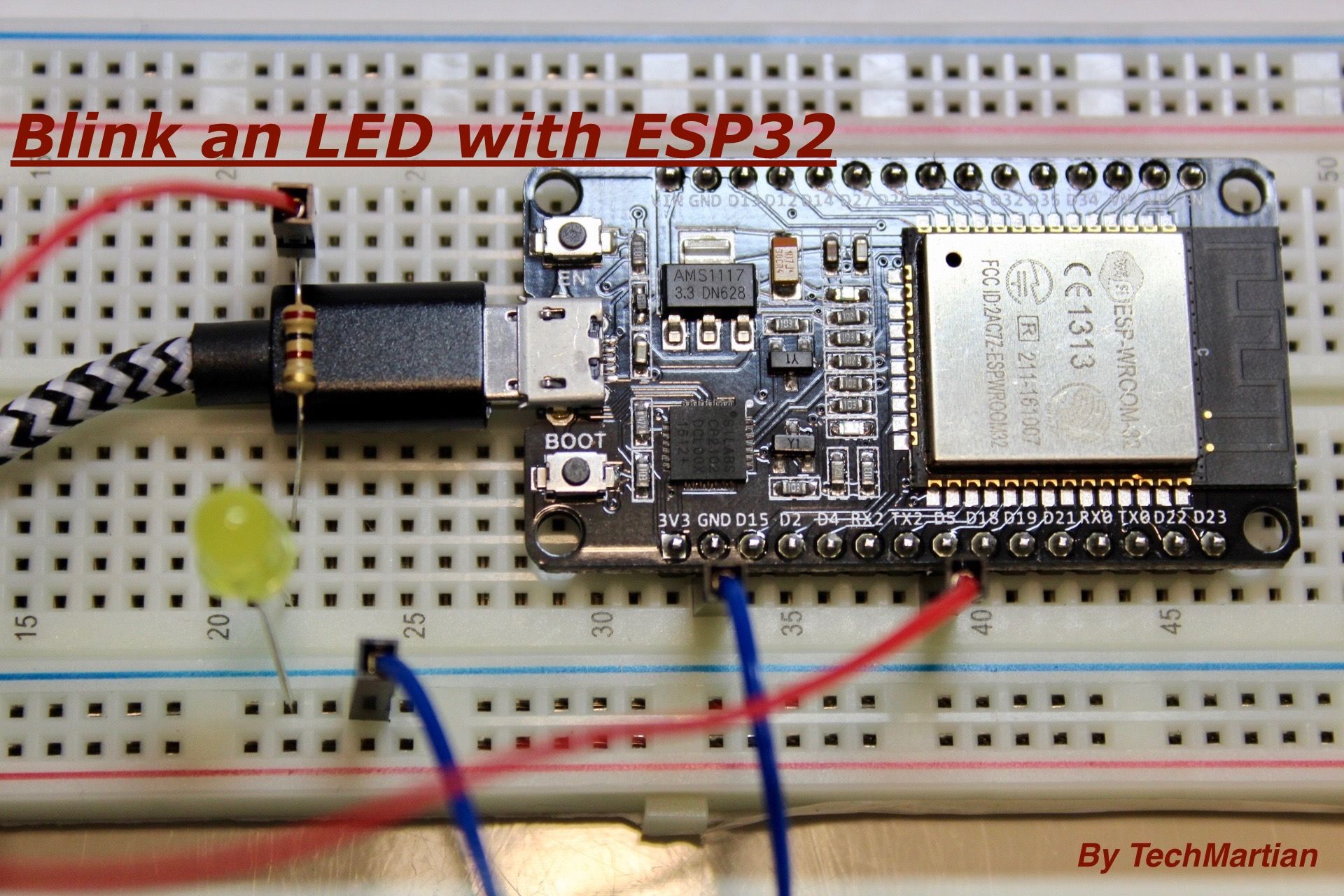 Blinking an LED With ESP32 : 3 Steps - Instructables