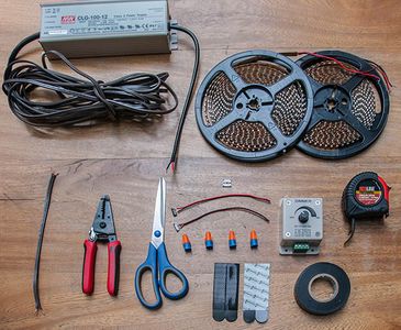 How to Install Under Counter LED Strip Lights With Dimmer : 10 Steps ...