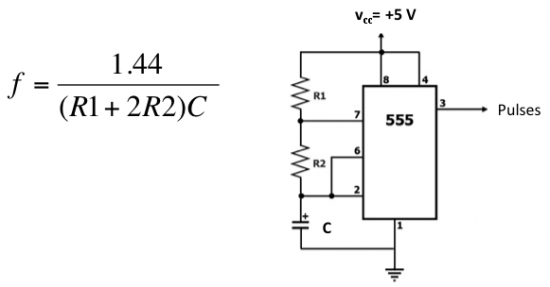 Rectangular Square Wave Generator Using 555 Timer 3 Steps With