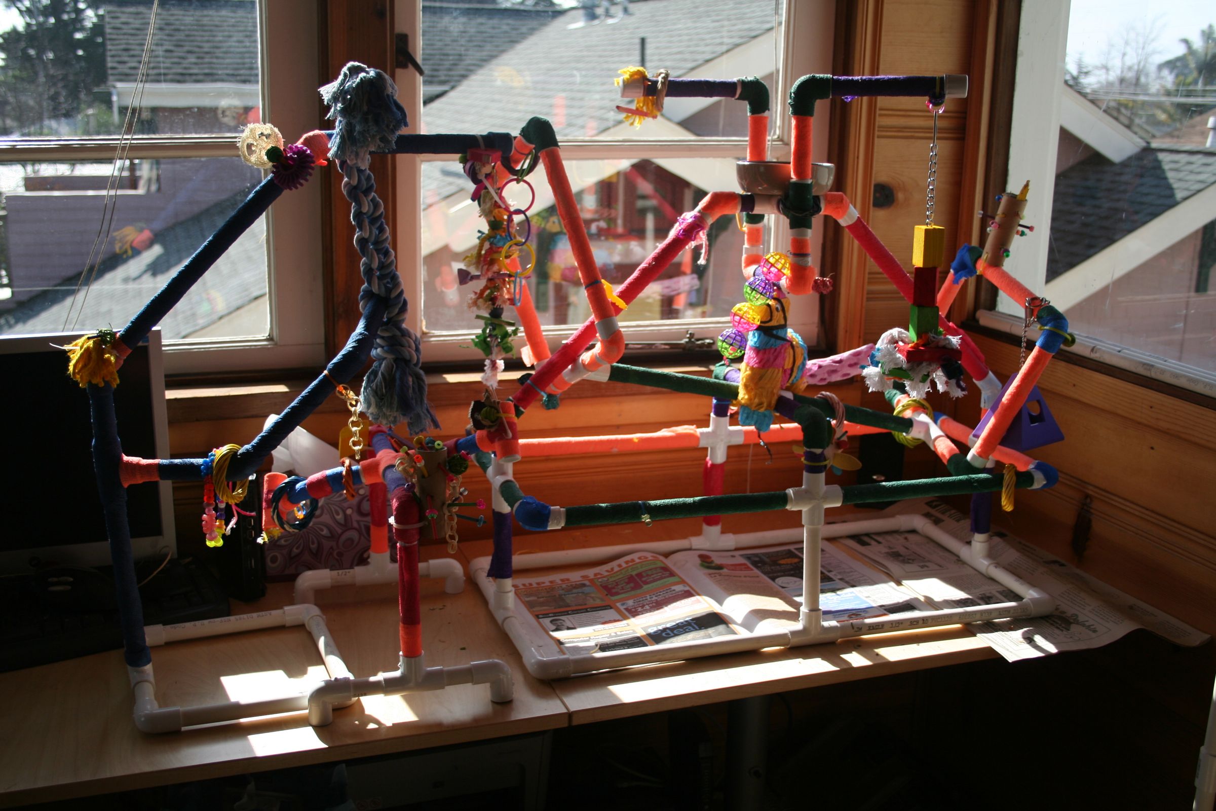 Enrichment for Captive Birds - PVC Perch/Play Stand : 7 Steps ...