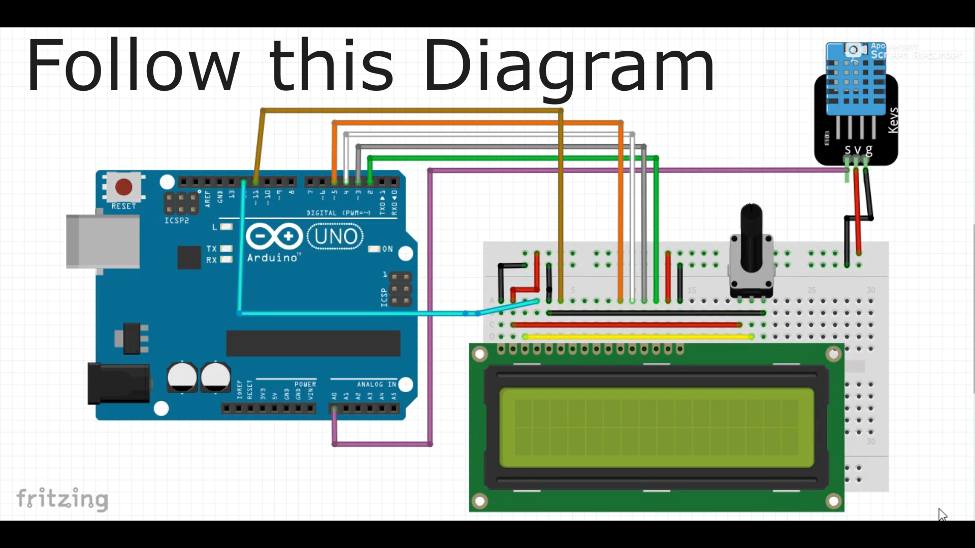 Temperature and Humidity Sensor With Arduino and Lcd Display : 4 Steps - Instructables