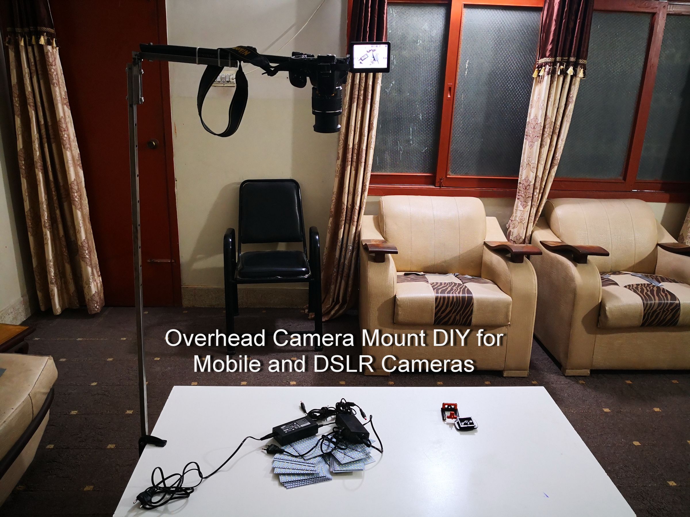 OverHead Camera Mount DIY for Mobile and DSLR : 7 Steps - Instructables