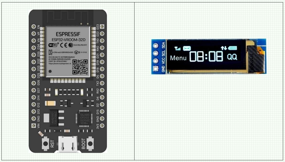 ESP32 – 128x32 OLED – SSD1306 Display Interface : 7 Steps - Instructables