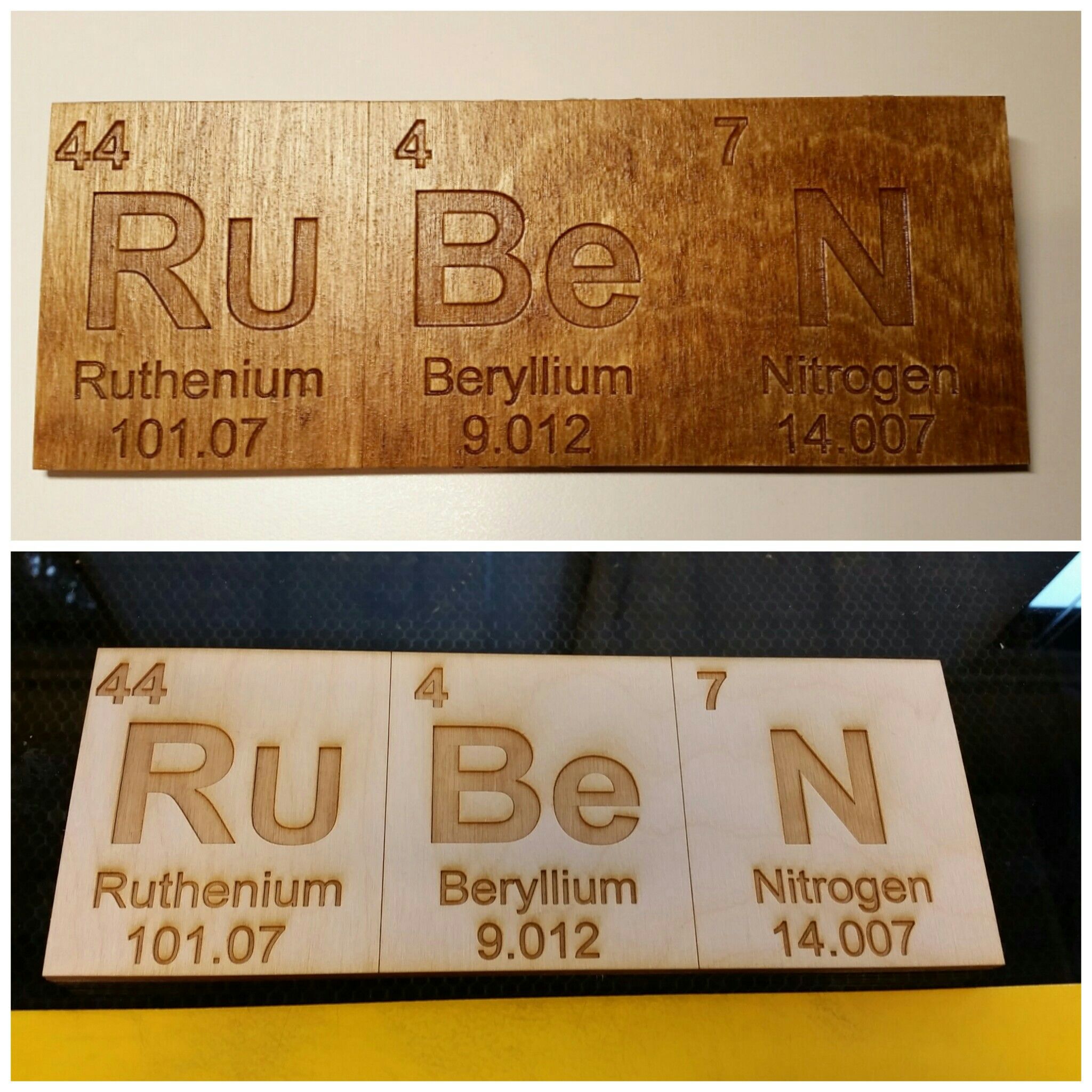 Laser Cut Periodic Table Name Tag : 3 Steps (with Pictures) - Instructables