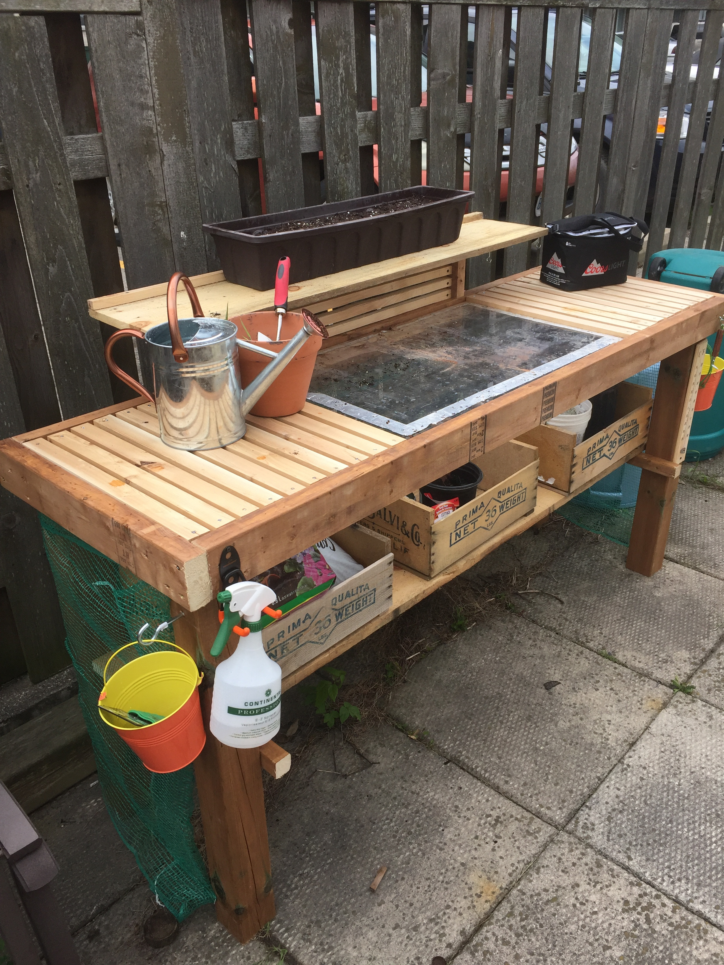 Planting Bench With Protected Growing Station : 3 Steps (with Pictures ...