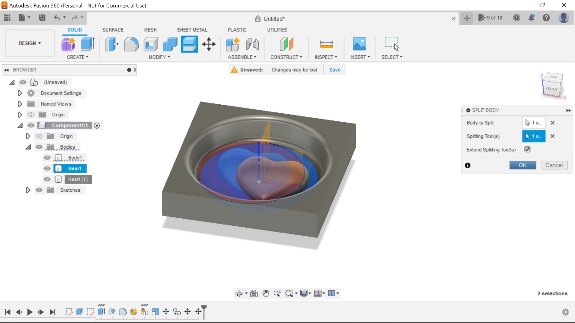 2 Hearts in Oak Flooring Off-Cut With Fusion 360 : 7 Steps (with ...