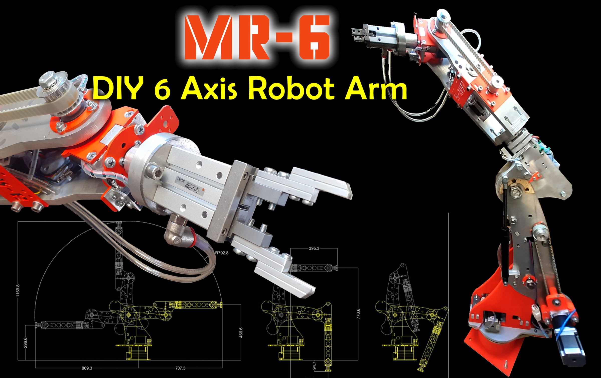 DIY Robot Arm 6 Axis (with Stepper Motors) : 9 Steps (with Pictures ...