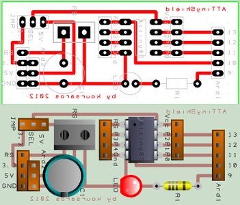 Arduino ATtiny85 Programmer Shield on PCB [ATtinyShield] : 9 Steps - Instructables
