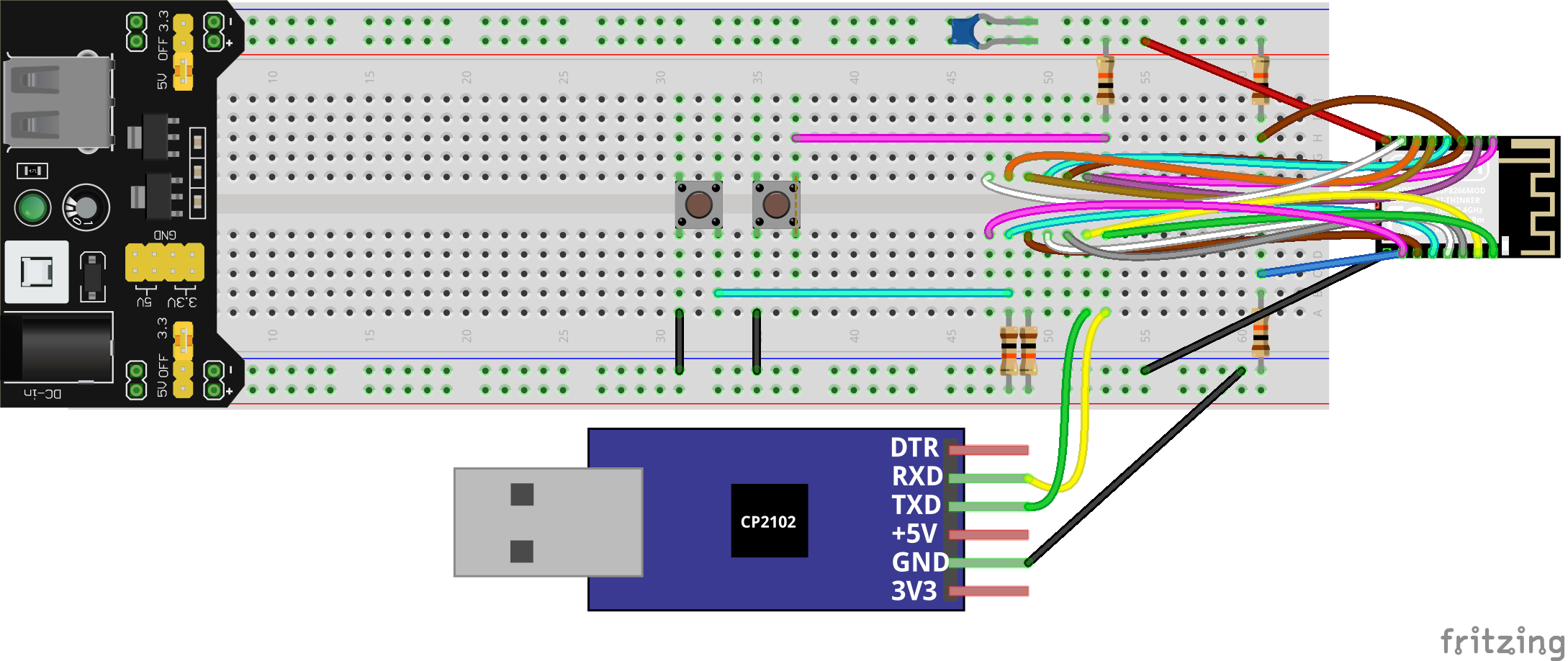 ESP-12F: ESP8266 Module - Minimal Breadboard for Flashing : 11 Steps ...