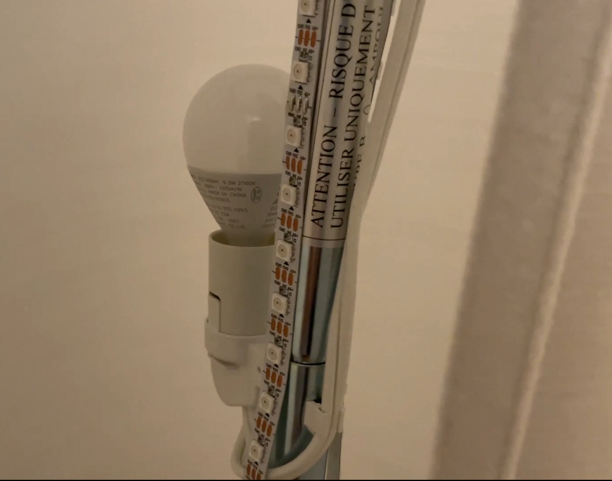 DIY WiFi RGB Floor Lamp - Ikea Hack : 11 Steps (with Pictures ...