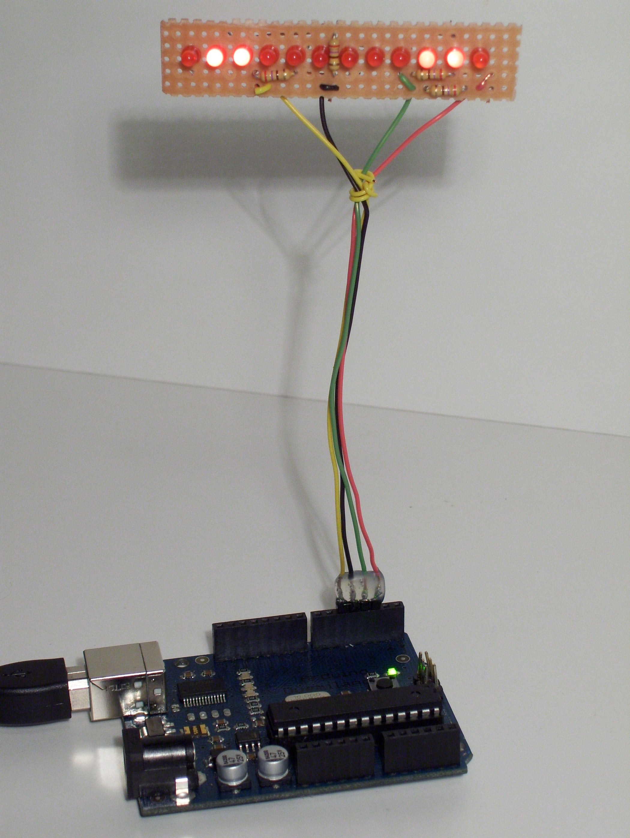 Charlieplexed Row Of Led Lights For The Arduino 9 Steps With Pictures Instructables