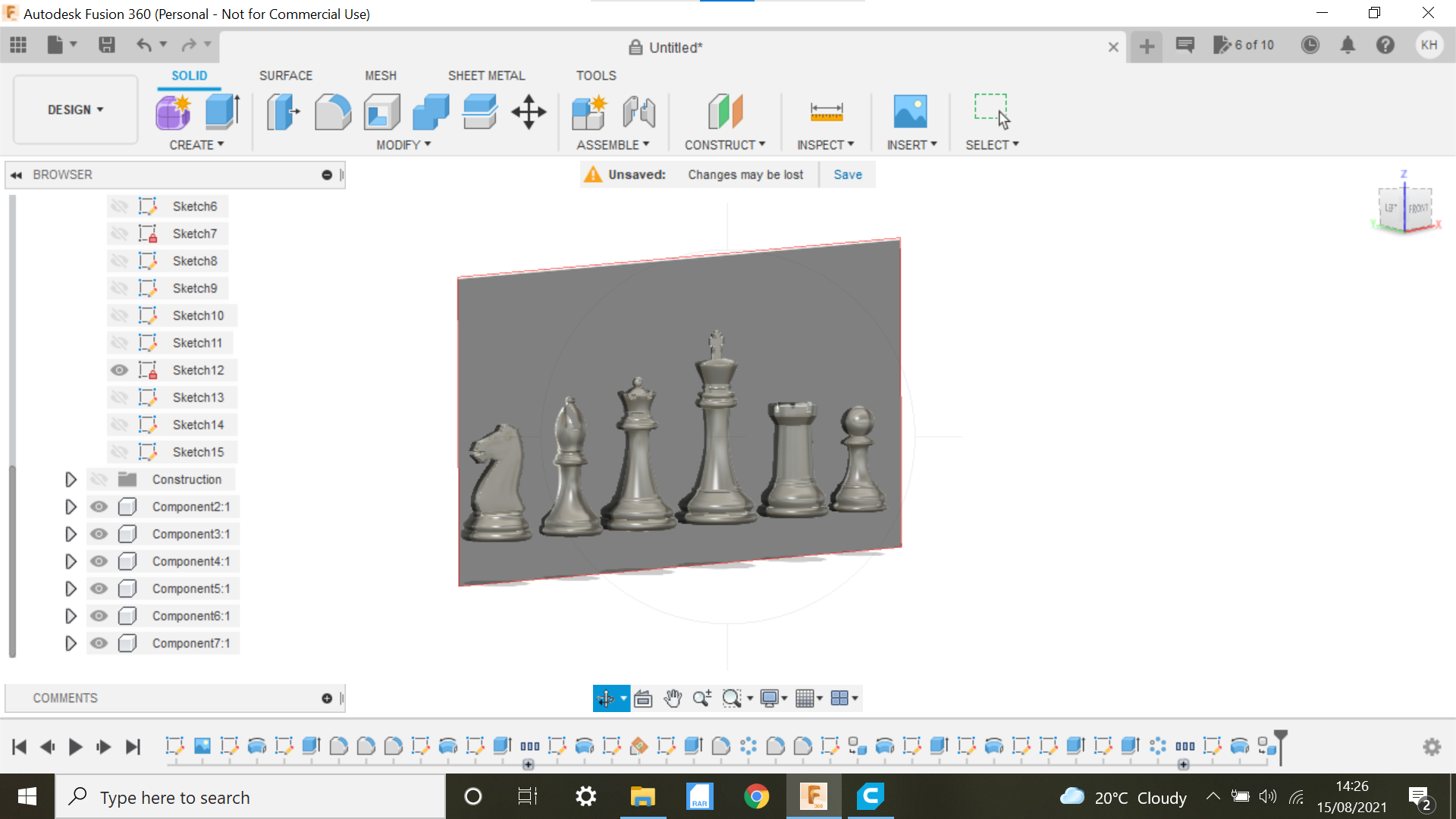 Chess Pieces 3D Printed Designed With Fusion 360 : 4 Steps (with ...