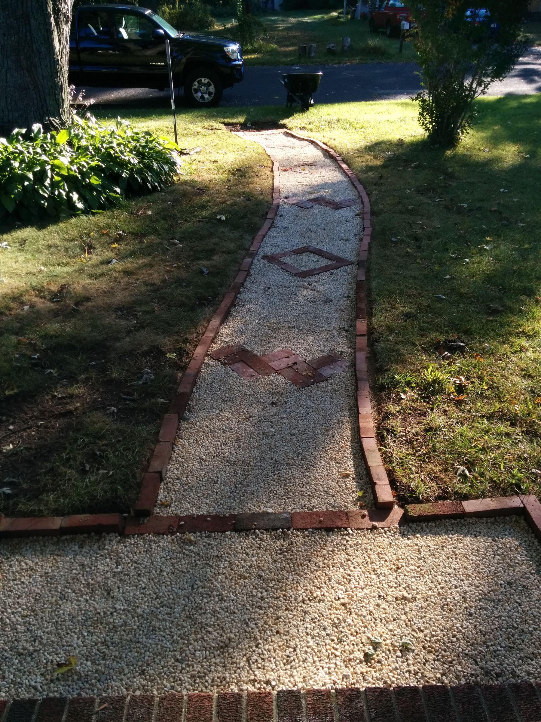 Improve Your Yard! Make a Brick and Stone Walkway : 6 Steps (with ...
