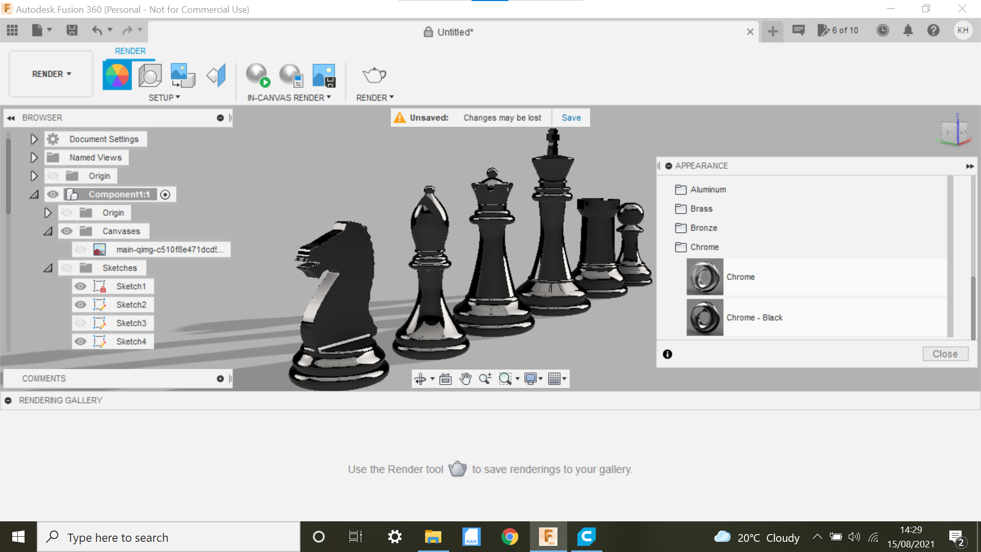 Chess Pieces 3D Printed Designed With Fusion 360 : 4 Steps (with ...