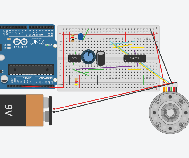Stepper Motor With D Flip Flops and 555 Timer; the First Part of the ...