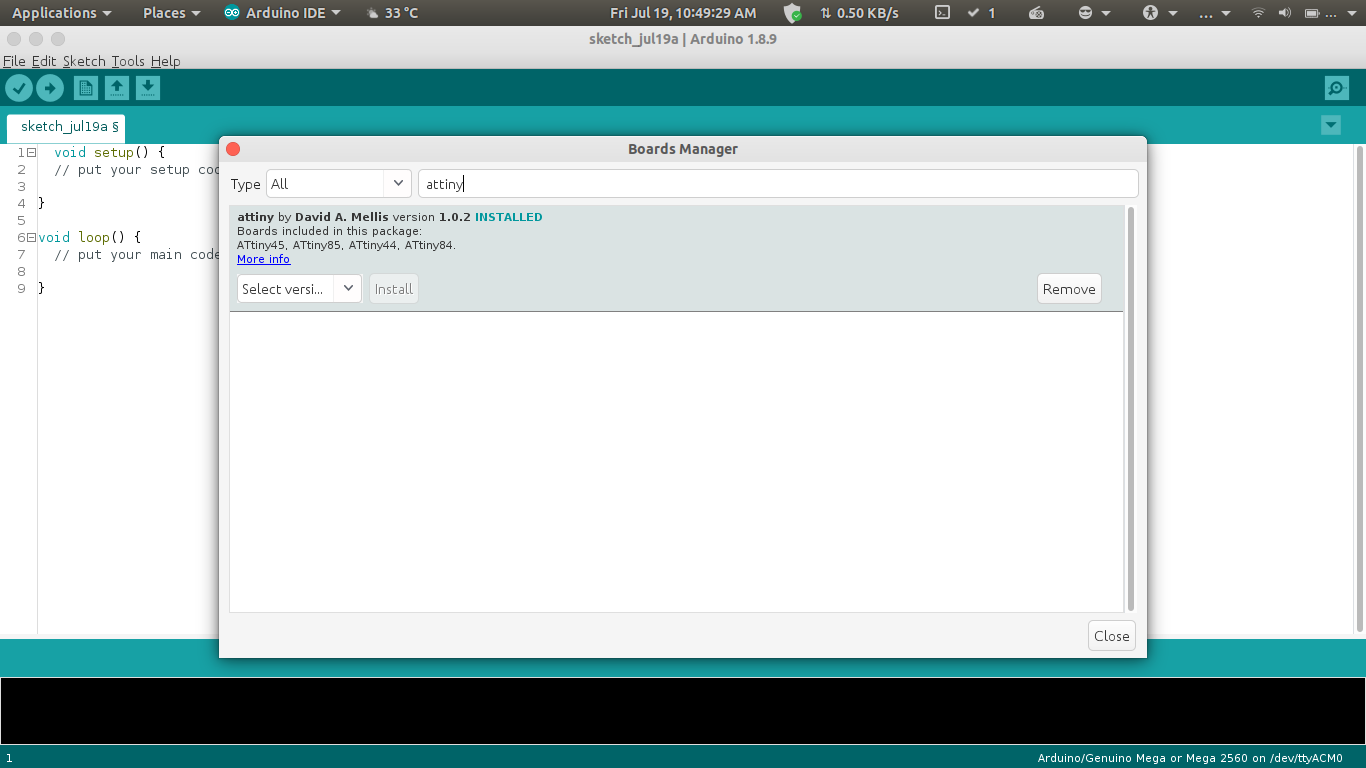 How to Burn ATTiny85 Using Arduino-Mega As ISP | Trybotics