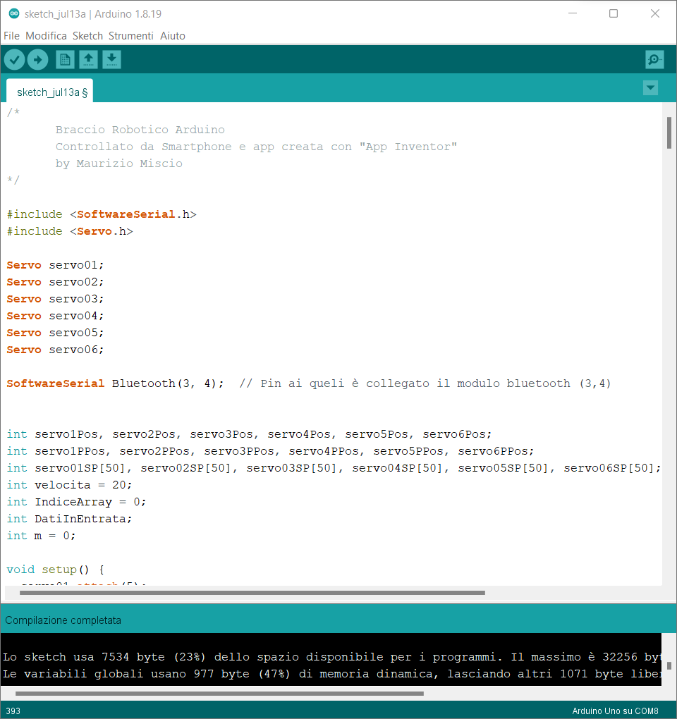 Arduino Robotic Arm Controlled by Touch Interface - Share Project - PCBWay