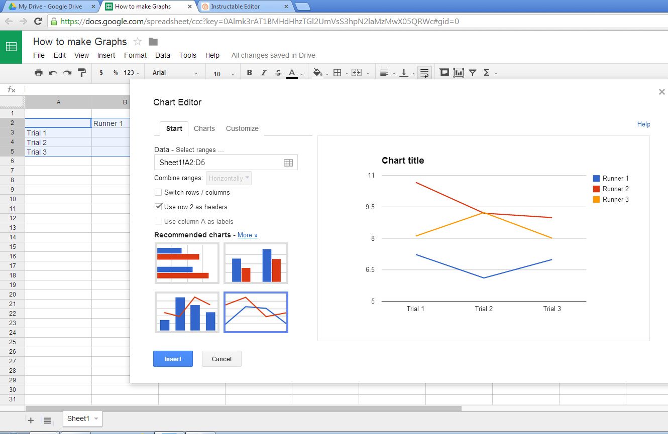 How to Make Graphs on Google Drive : 8 Steps - Instructables
