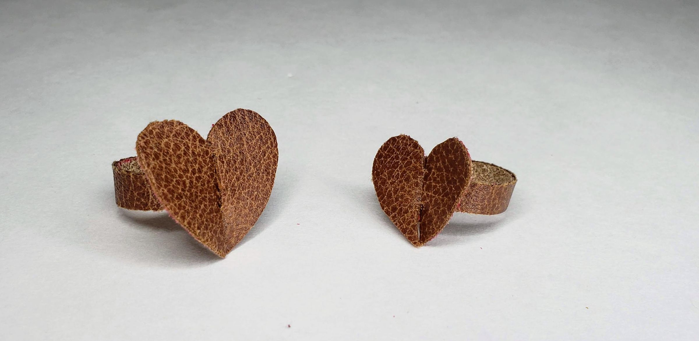 Leather Heart Ring (With Customizable Template) : 4 Steps (with ...